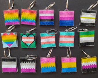 LGBTQIA Pride Flag Keychain - Etsy