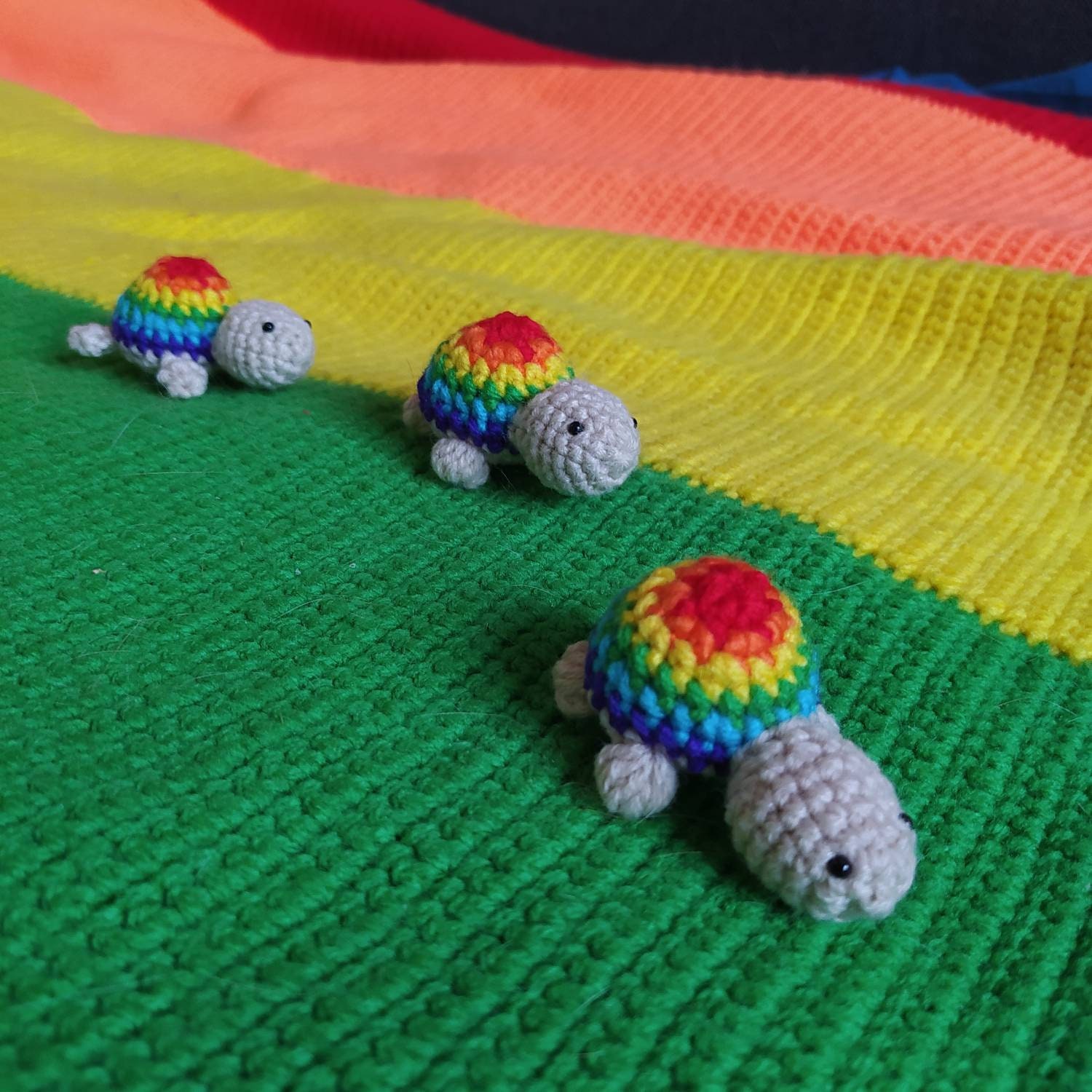 Tiny Turtles With LGBT Pride Flags Amigurumi - Etsy Ireland