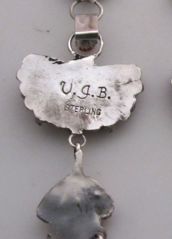 Navajo Coral Dangle Earrings Sterling Silver Violet B… - Gem