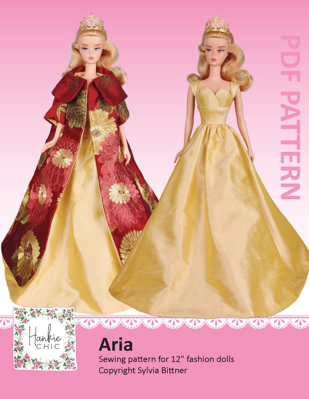 Aria Sewing Pattern for 12 Fashion Dolls - Etsy Canada