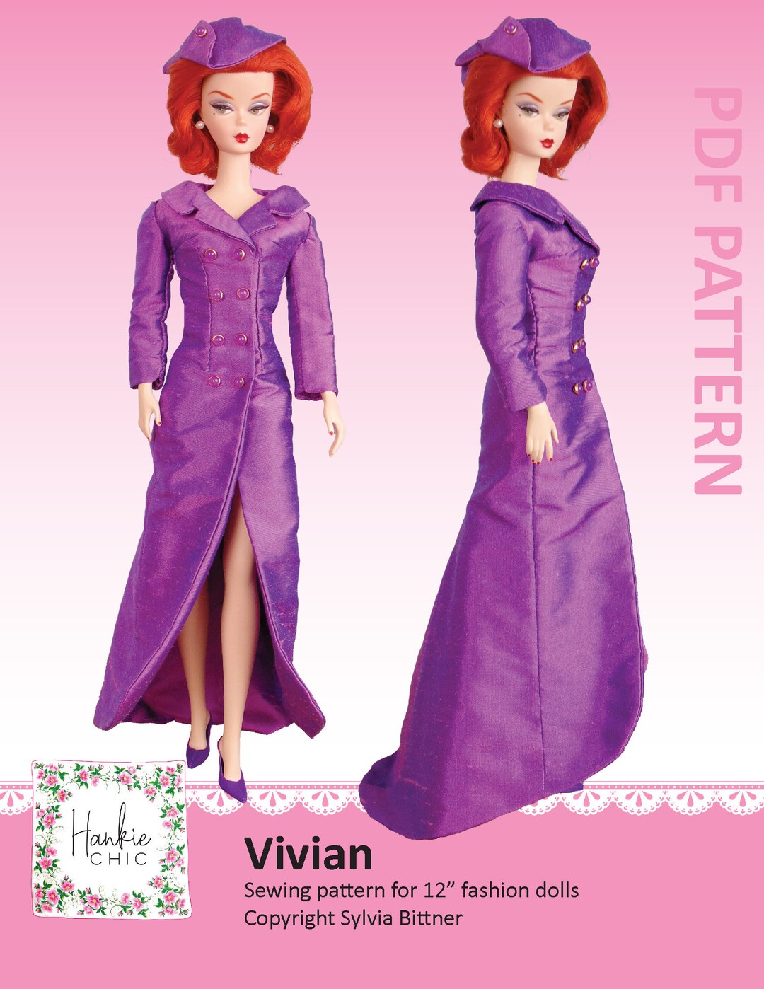 Vivian Sewing Pattern for 12 Fashion Dolls - Etsy