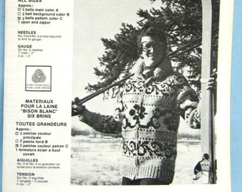 Chinook White Buffalo Wool Cowichan Sweater With Hood Knitting | Etsy