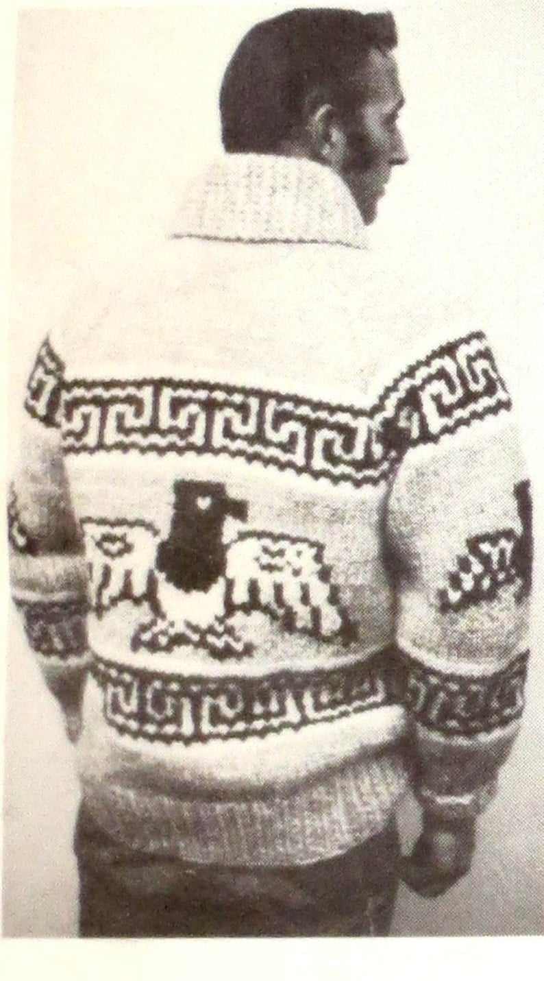 White Buffalo Wool Cowichan Sweater Eagle Knitting Pattern #16, 6116 ...