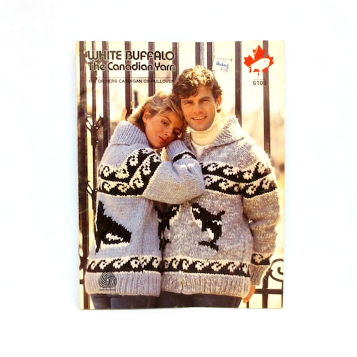 Chinook White Buffalo Wool Cowichan Sweater With Hood Knitting - Etsy