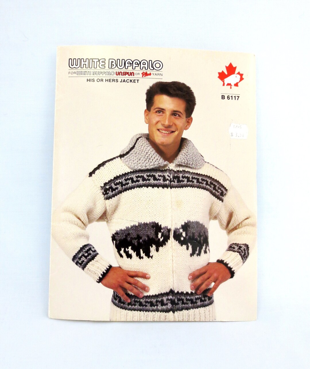 White Buffalo Wool Cowichan Sweater Circular Knitting Pattern #B6117 ...