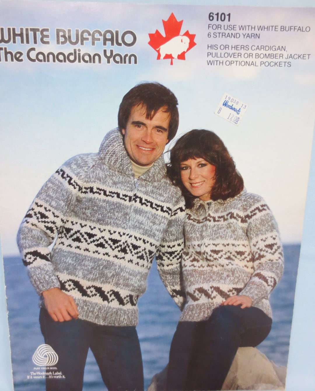 White Buffalo Wool Cowichan Sweater Knitting Pattern #1 Original ...