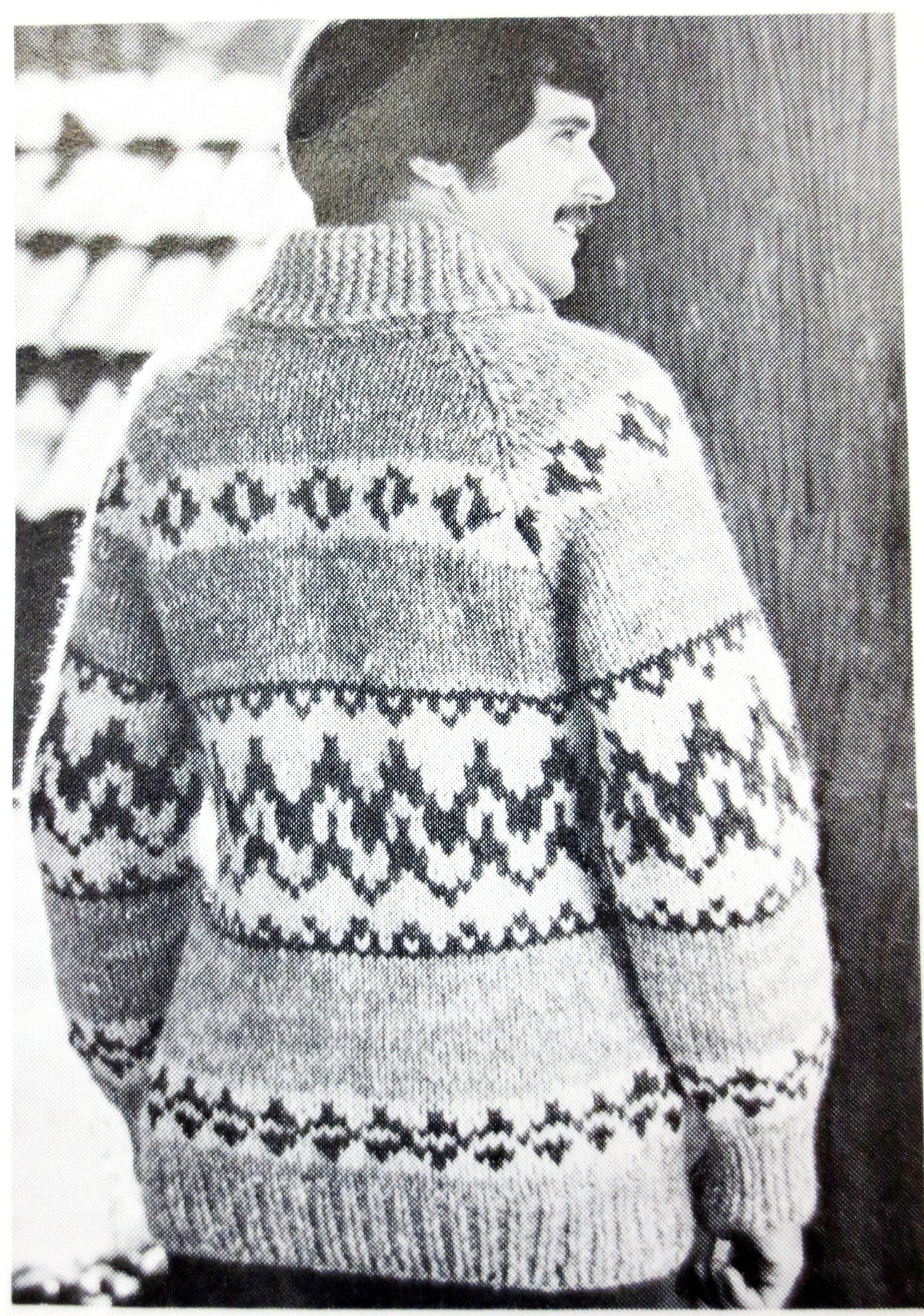 White Buffalo Wool Cowichan Sweater Knitting Pattern #4 - Adult Sizes ...