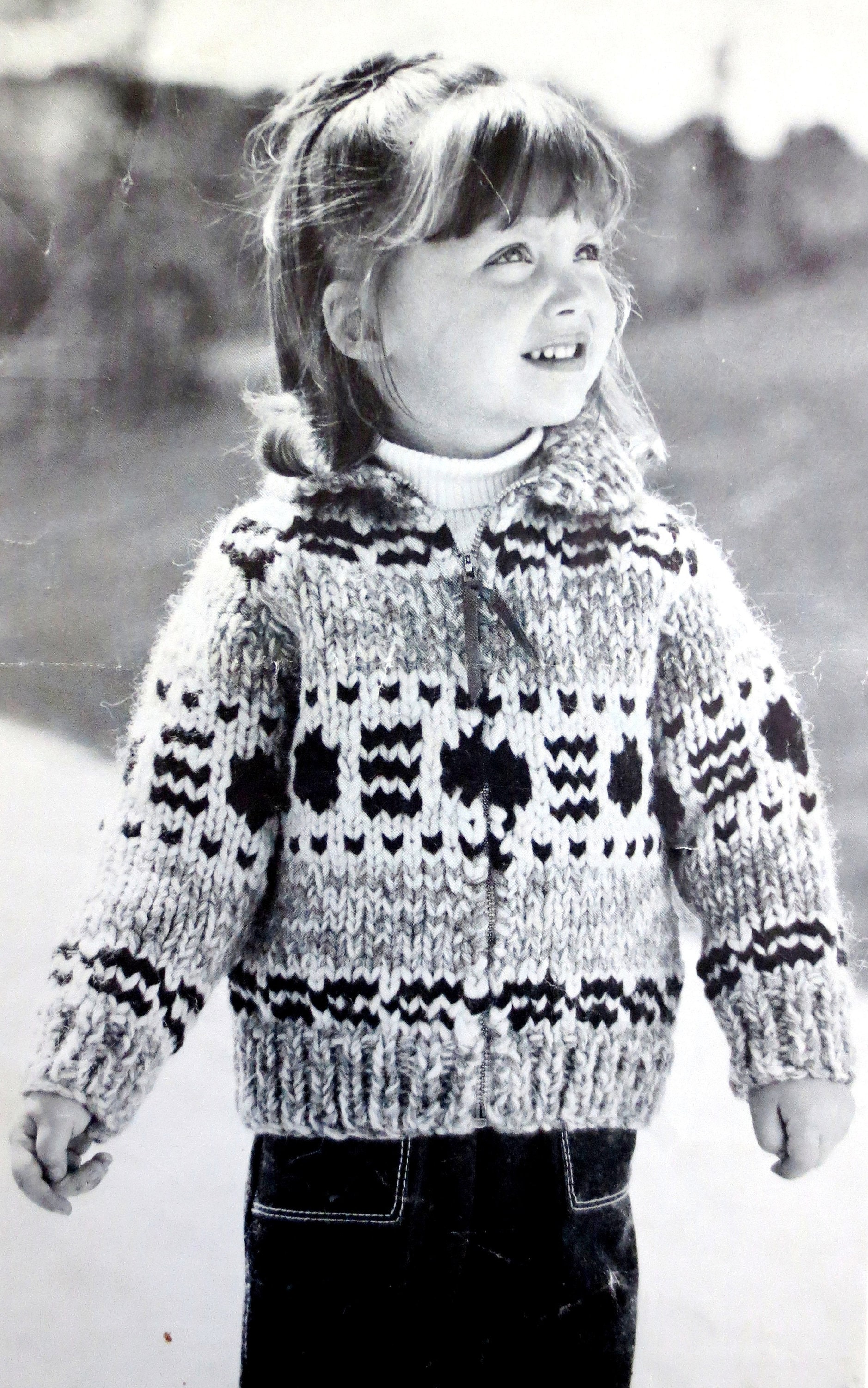 White Buffalo Wool Cowichan Style Chinook 29 Child Sizes 4-6-8 26-28-30 ...