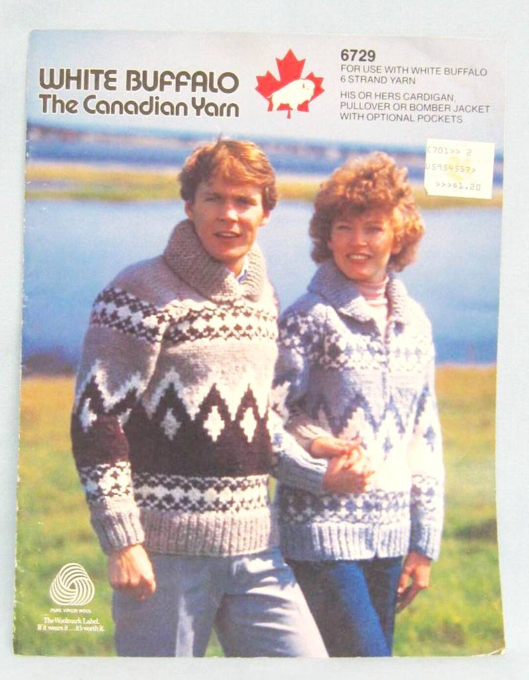 White Buffalo Wool Cowichan Sweater or Pullover Knitting Pattern #6729 ...