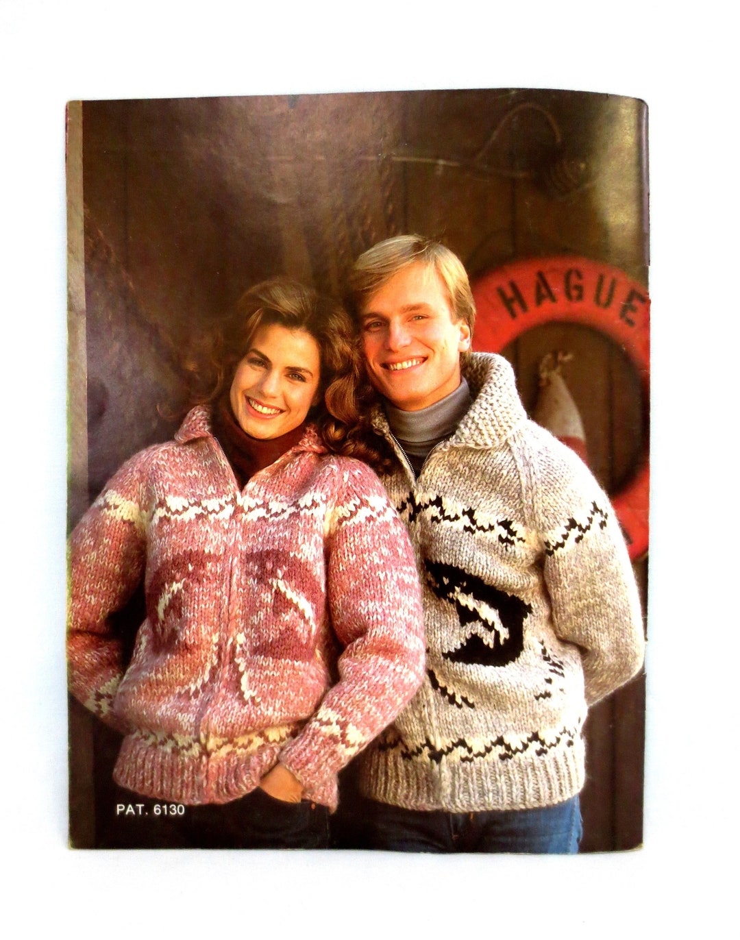 White Buffalo #6130 Cowichan Style Salmon Sweater Knitting Pattern ...