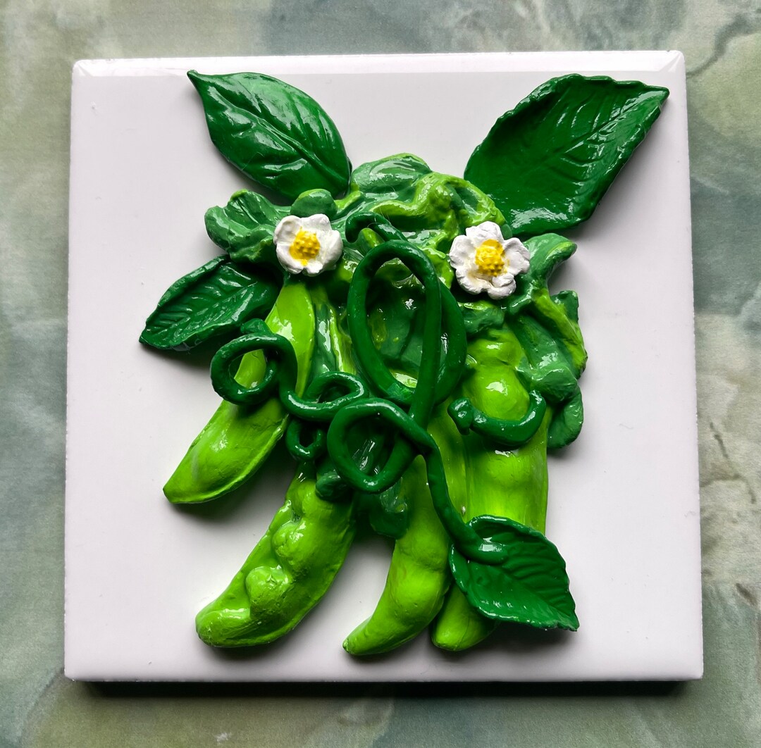 3D Green Beans Wall Art Tiles. 4x4” Wall Tiles. Use Part of Your ...