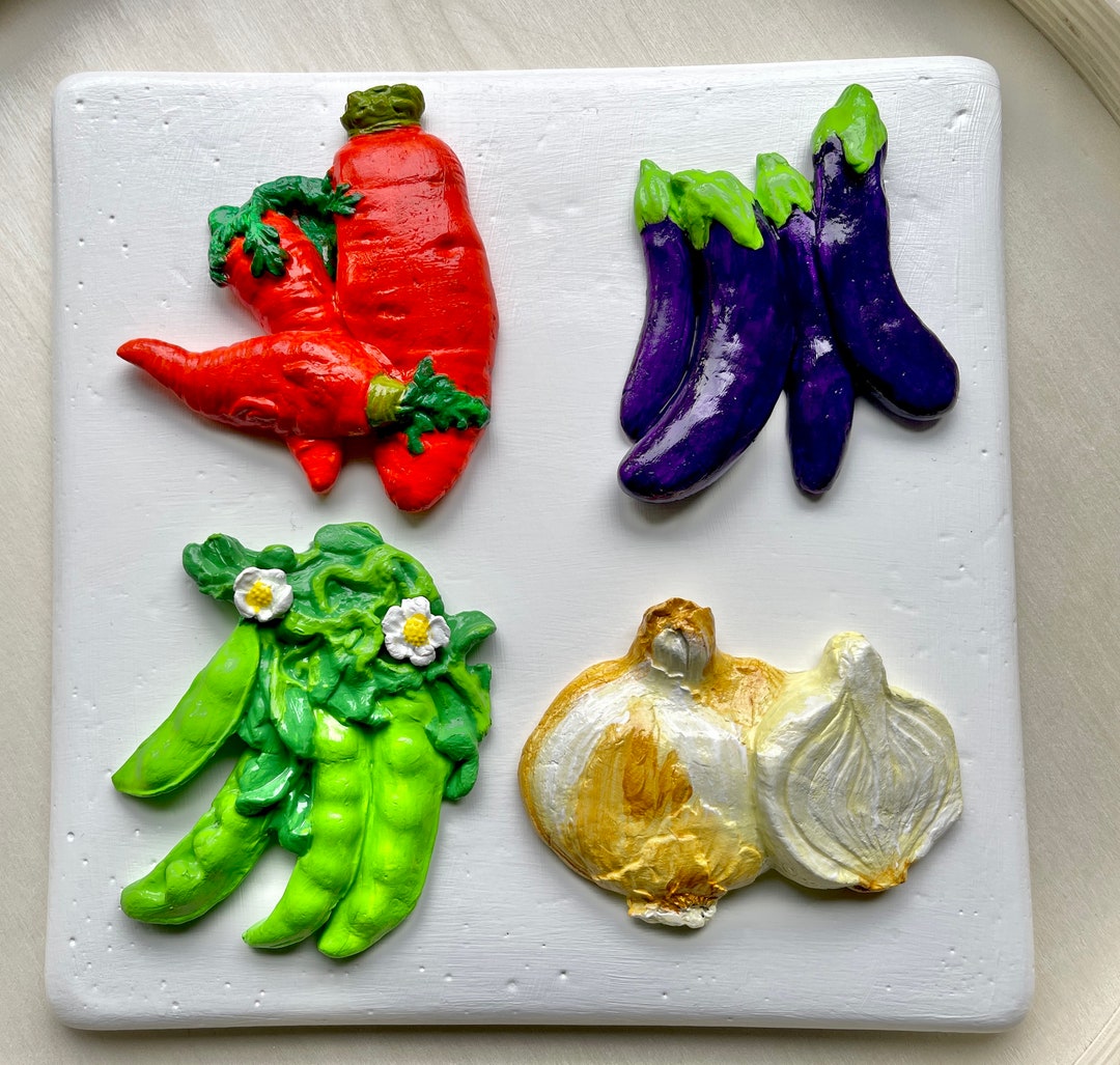 3D Vegetables Tile Wall Art Tile. 7 3/4x7 3/4” Tile. Use Part of Your ...