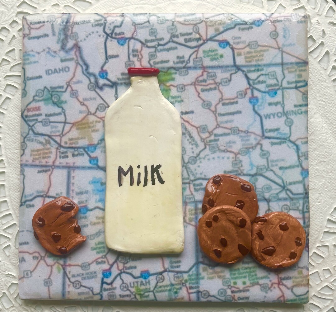 3D Milk and Cookies Tile Wall Art Tile. 6x6” Tile. Use Part of Your ...