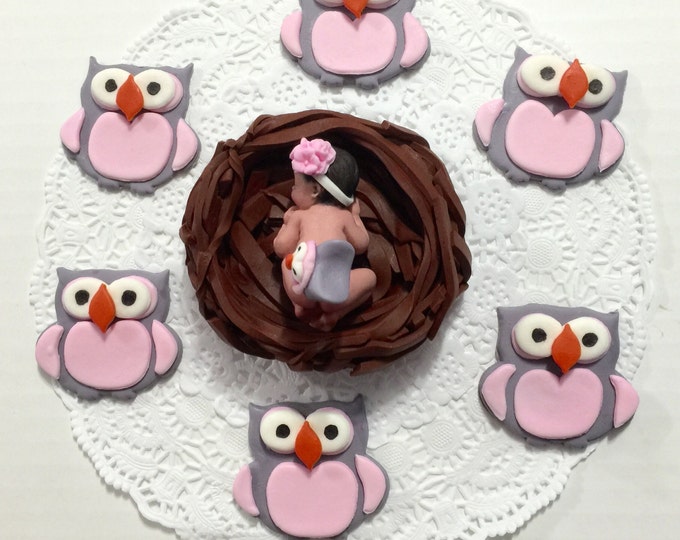 This is the Cutest Owl Baby Cake Topper. Baby Shower, Birthdays ...