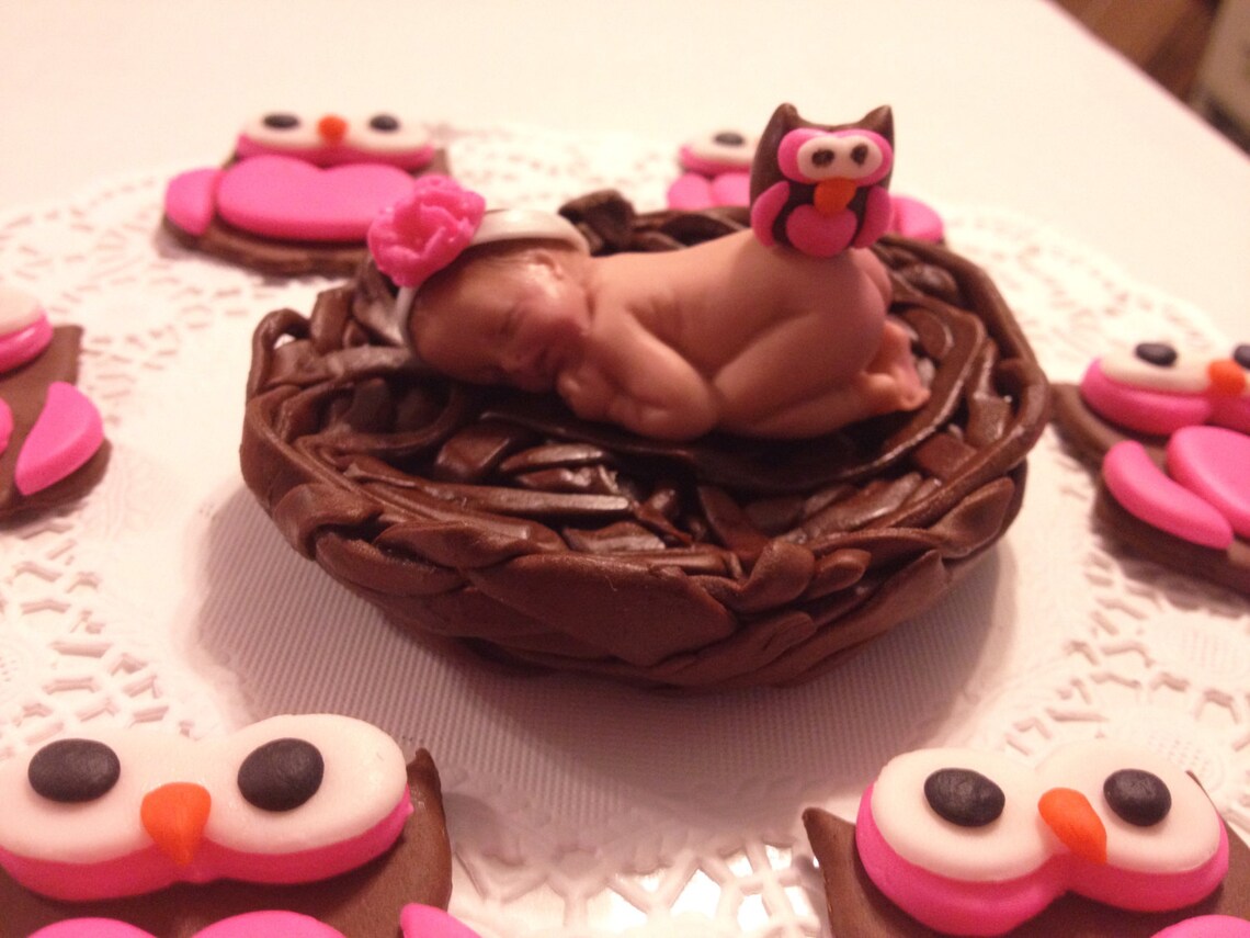 This is the Cutest Owl Baby Cake Topper. Baby Shower | Etsy