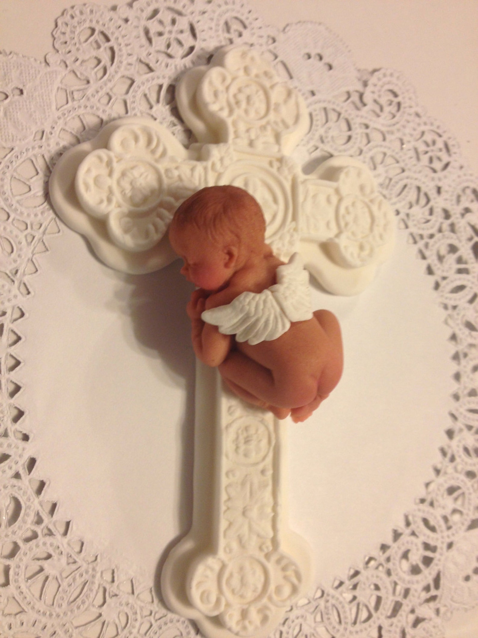 This Baby Angel is Sleeping on a Cross, Can Put a Diaper or Halo No ...