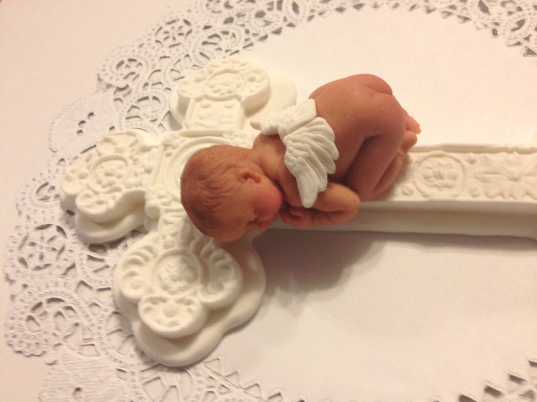 This Baby Angel is Sleeping on a Cross, Can Put a Diaper or Halo No ...