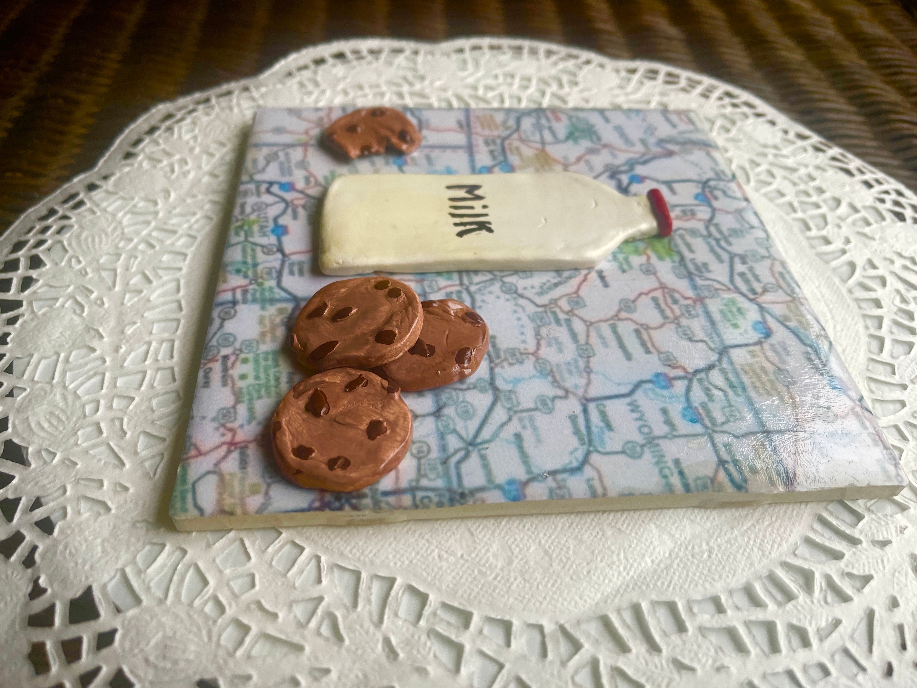 3D Milk and Cookies Tile Wall Art Tile. 6x6” Tile. Use Part of Your ...
