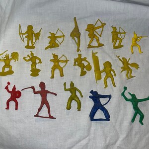 Vintage Native American Indian Action Figures 17 Pieces, Mixed Lot ...