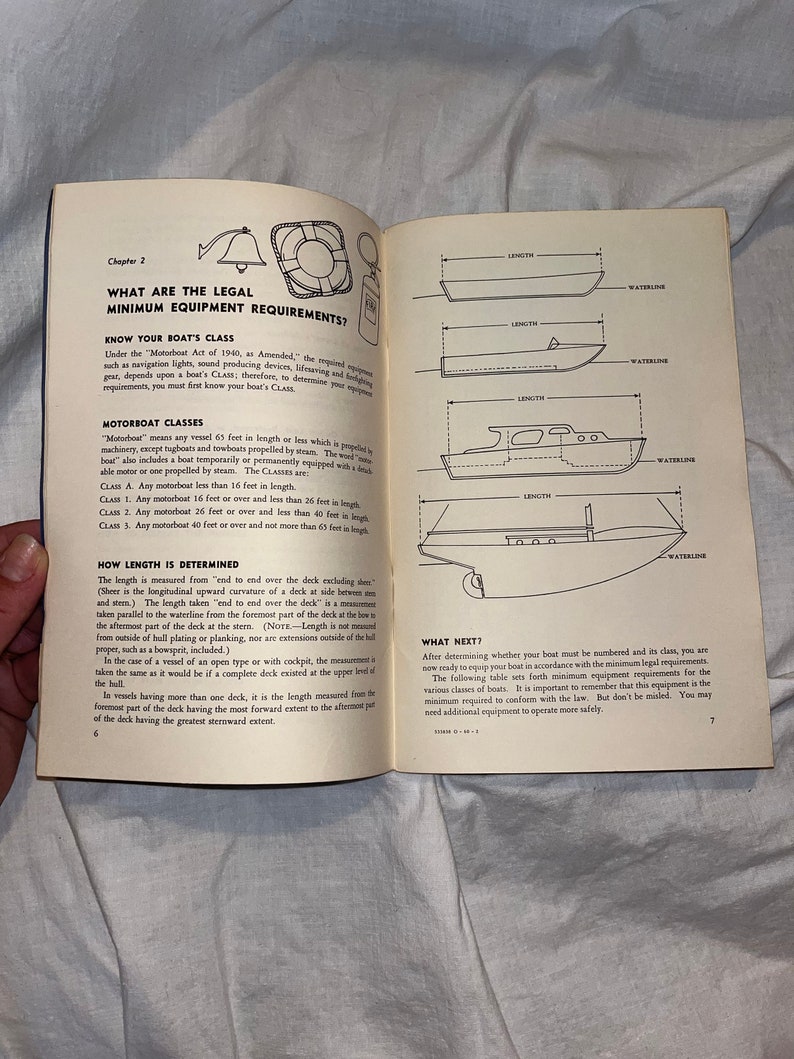Vintage 1960 US Coast Guard Recreational Boating Guide Booklet - Etsy