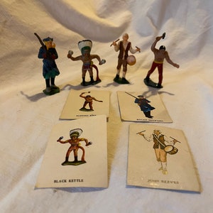 Vintage Marx Warriors of the World - Set of 4 Figurines With Cards ...