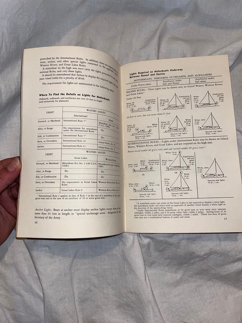 Vintage 1960 US Coast Guard Recreational Boating Guide Booklet - Etsy