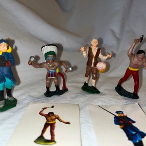Vintage Marx Warriors of the World - Set of 4 Figurines With Cards ...