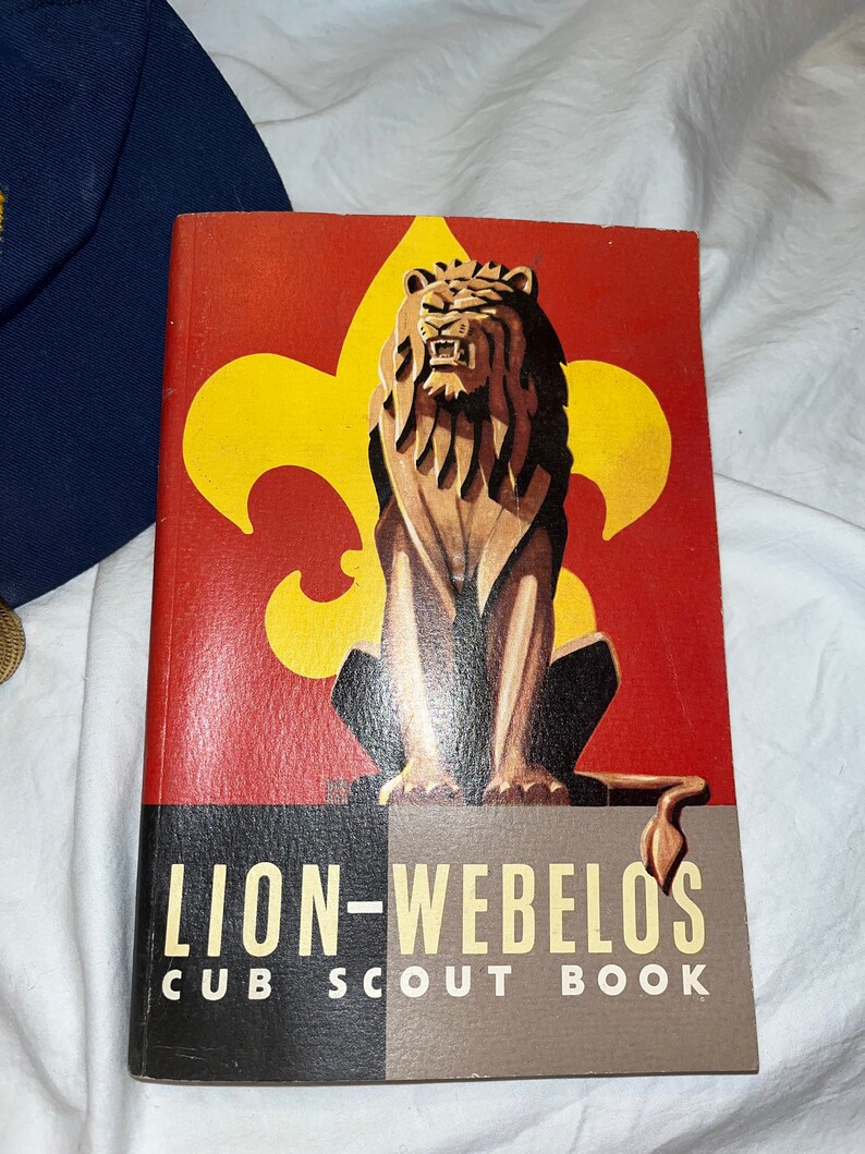 Vintage Cub Scout Gear Lion-webelos Book Wolf Logo Brass - Etsy