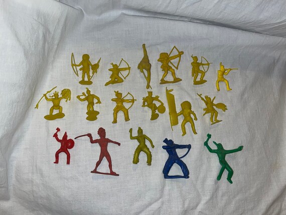 Vintage Native American Indian Action Figures 17 Pieces - Etsy