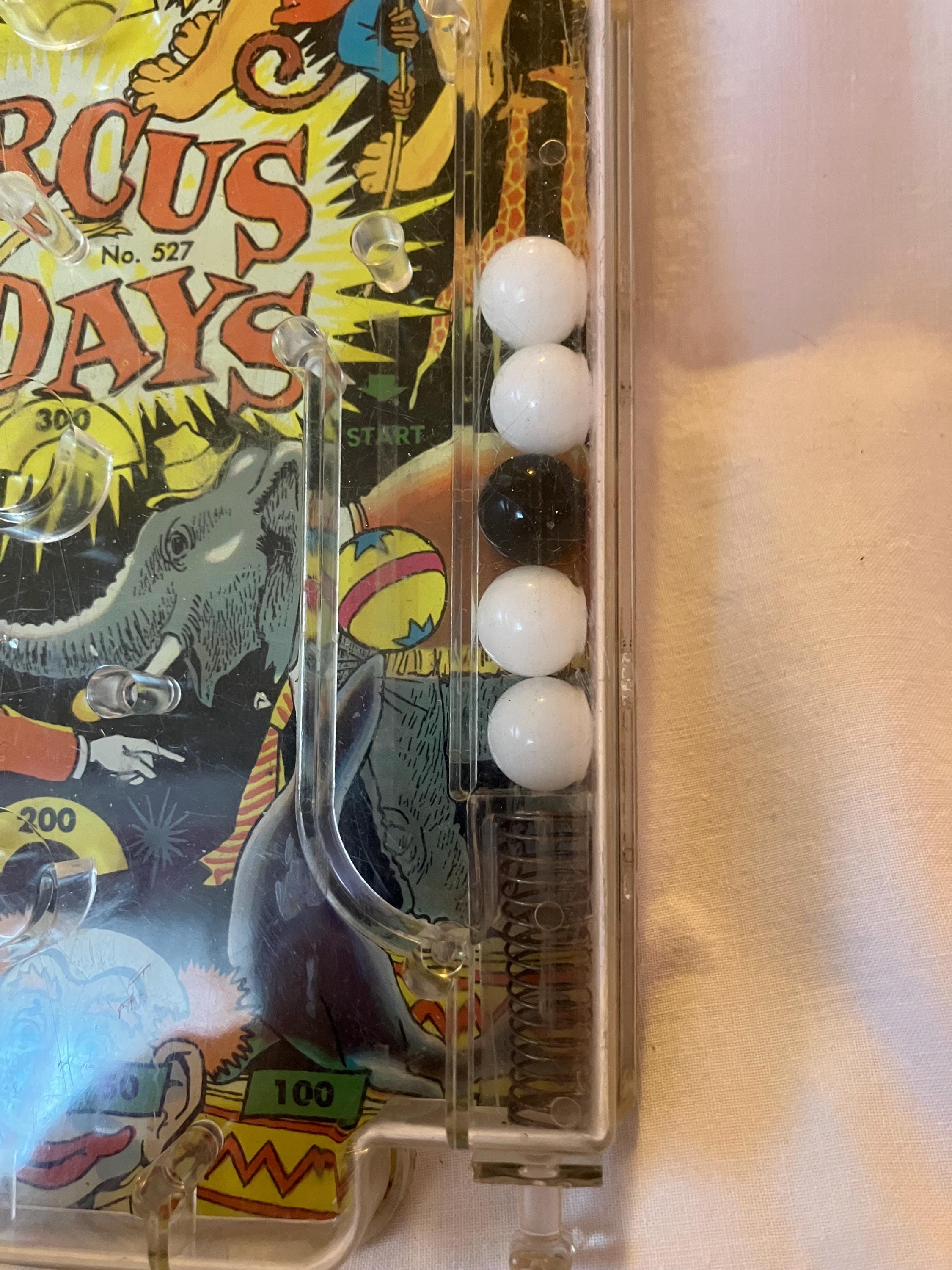 Vintage Circus Days Pinball Machine Toy, 1963 Steven Mfg No. 527 Plinko ...