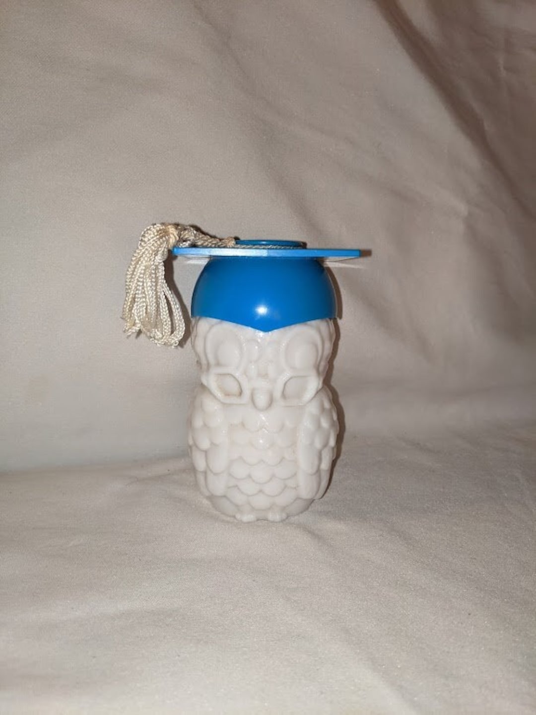Vintage Avon White Glass Owl With Graduation Cap - Sweet Honesty ...