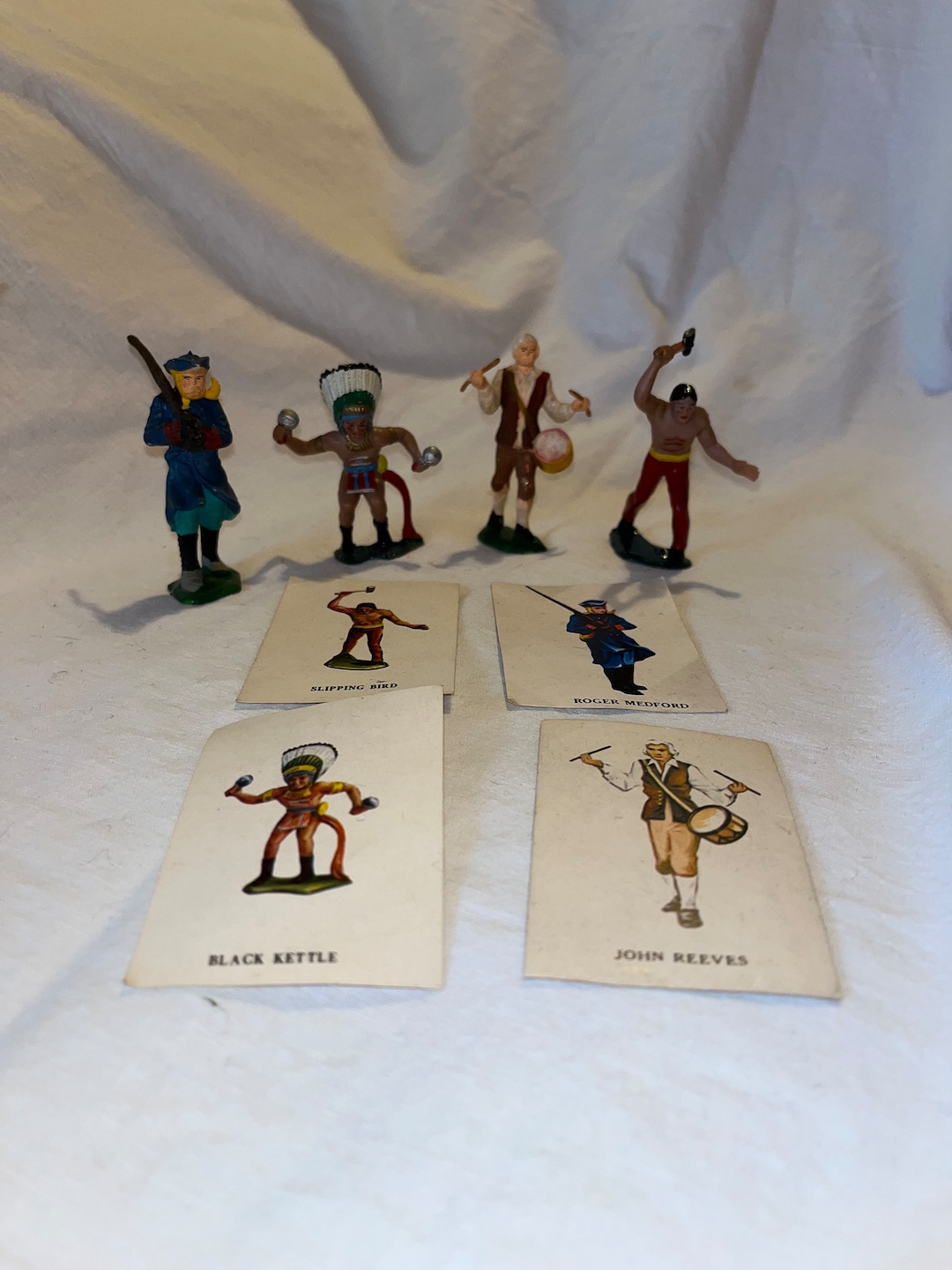 Vintage Marx Warriors of the World - Set of 4 Figurines With Cards ...