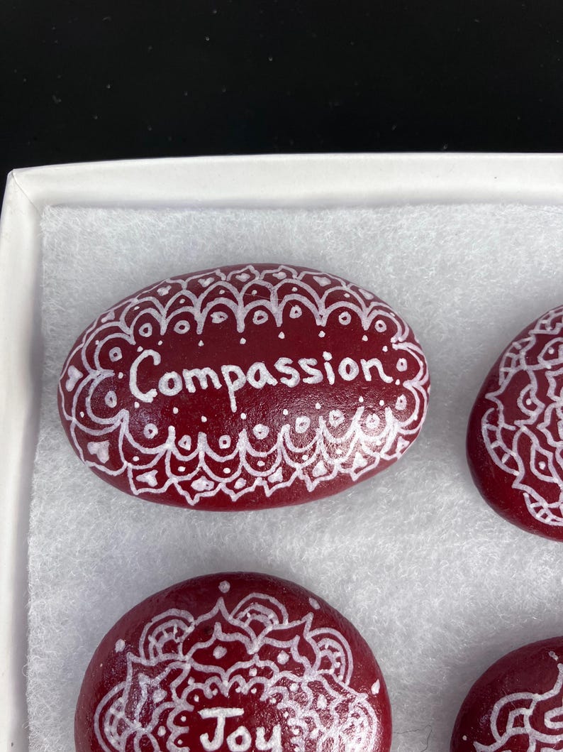 Inspirational Words Painted Rock Set - Etsy