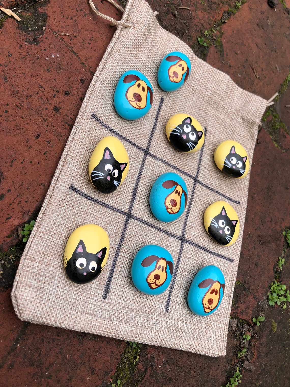 Tic Tac Toe Cats Dogs Etsy tic-tac-toe-cats-dogs-etsy