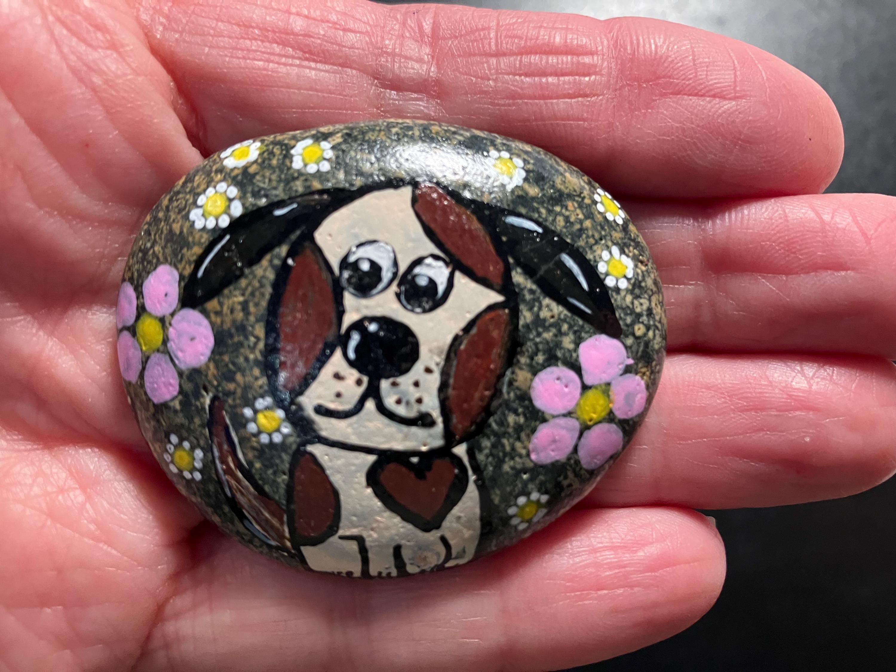 Small Dogs Handpainted on Rocks - Etsy