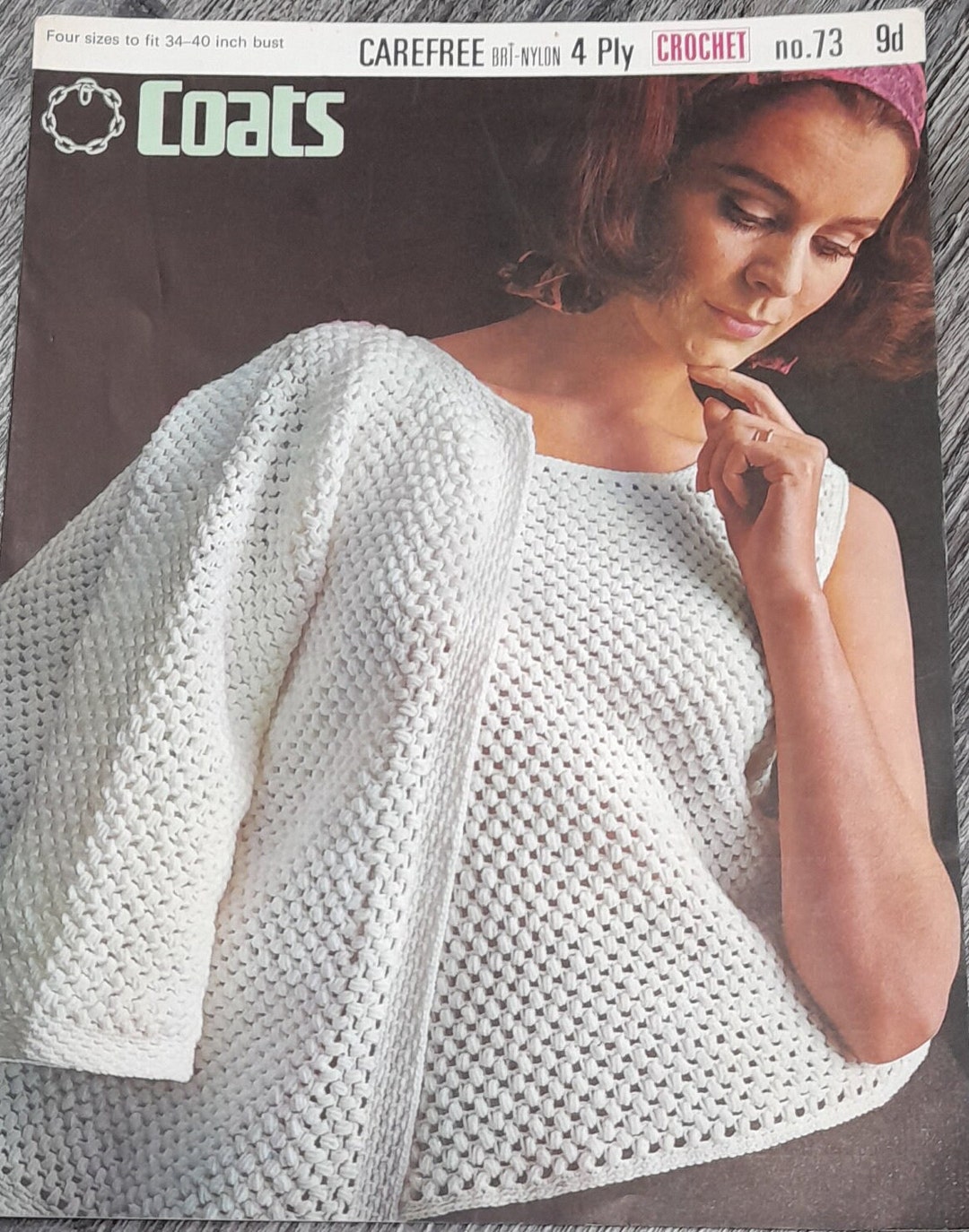 Vintage Chanel Crochet Pattern @ 1960s Twin Set From Coats 4ply Chanel ...