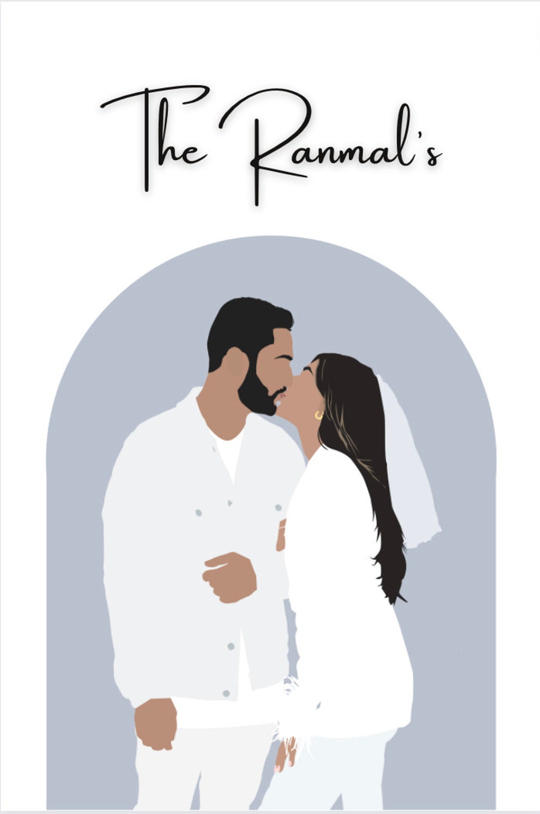 Custom Wedding Animation Portrait - Personalized Digital Illustration ...