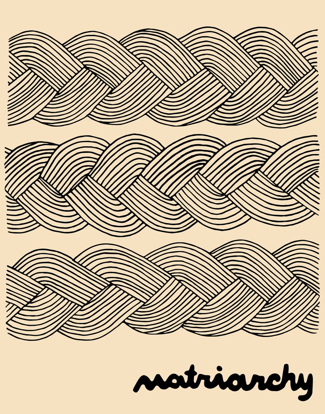 Matriarchy: Braid Art Print by Nina Montenegro Giclee Print (8x10) - Etsy