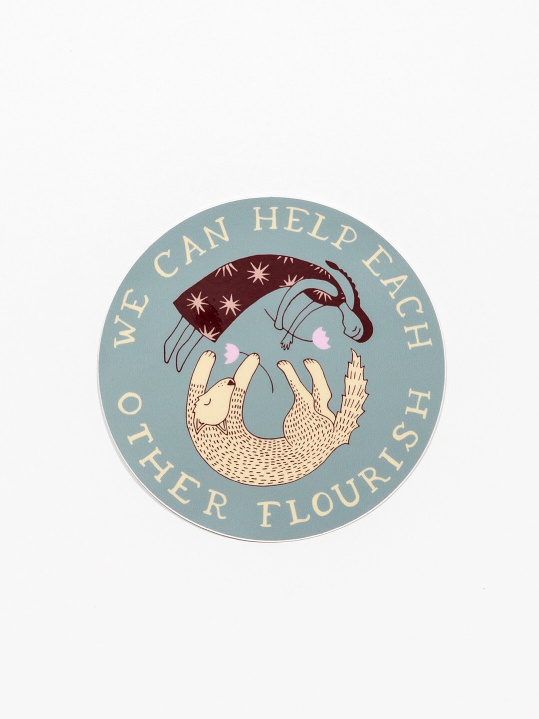 Flourish Vinyl Sticker – Eco Art Illustration - Etsy