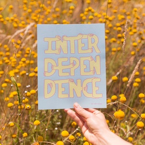 Interdependence Print - Small Wall Art, Poster Art, Screen Print Art ...