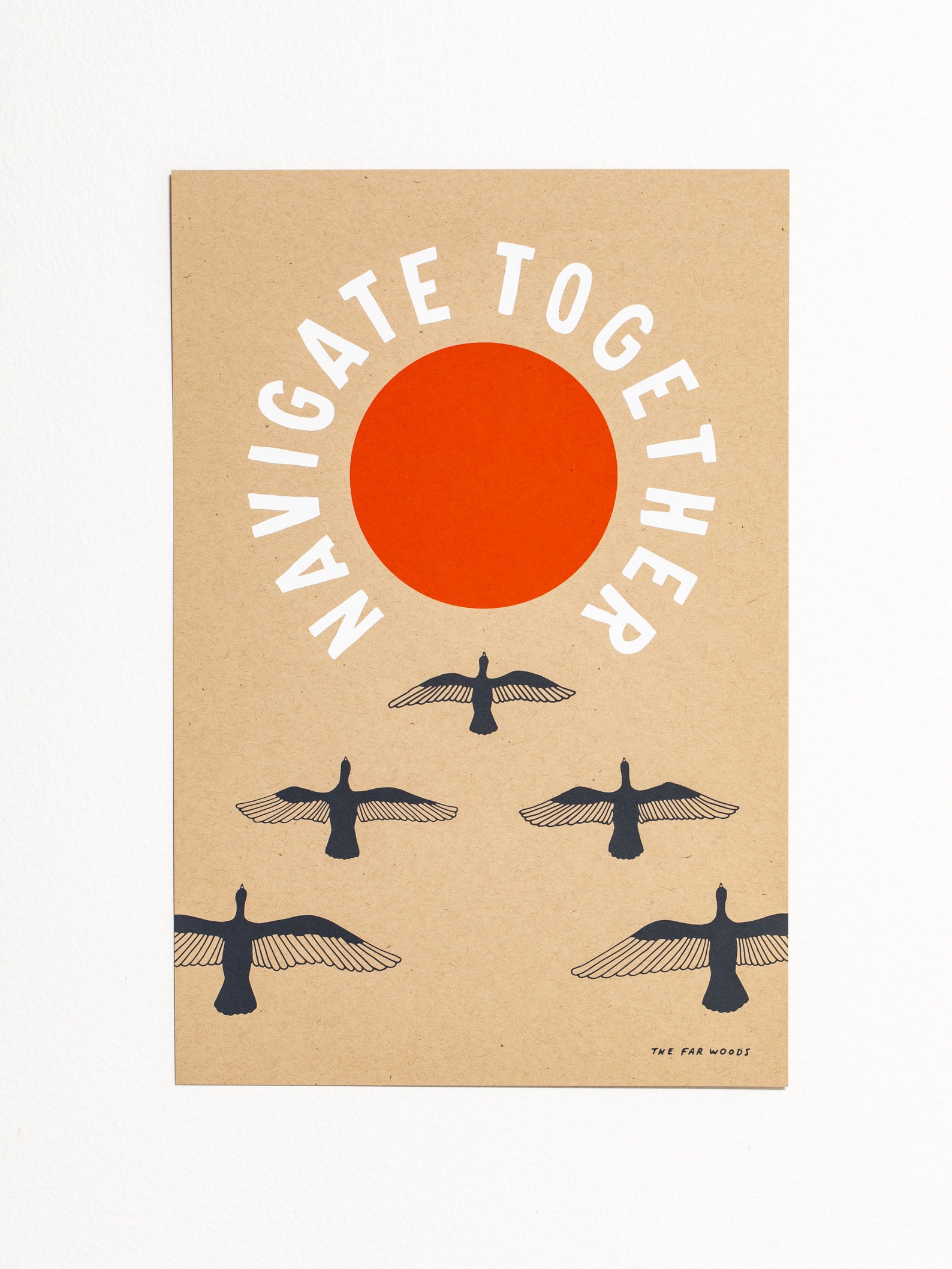 Navigate Together Poster Print Small Wall Art Bird Art | Etsy