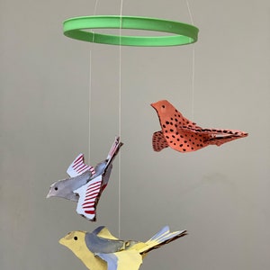 How to Make a Bird Mobile: Downloadable PDF Craft Projects DIY Decor ...
