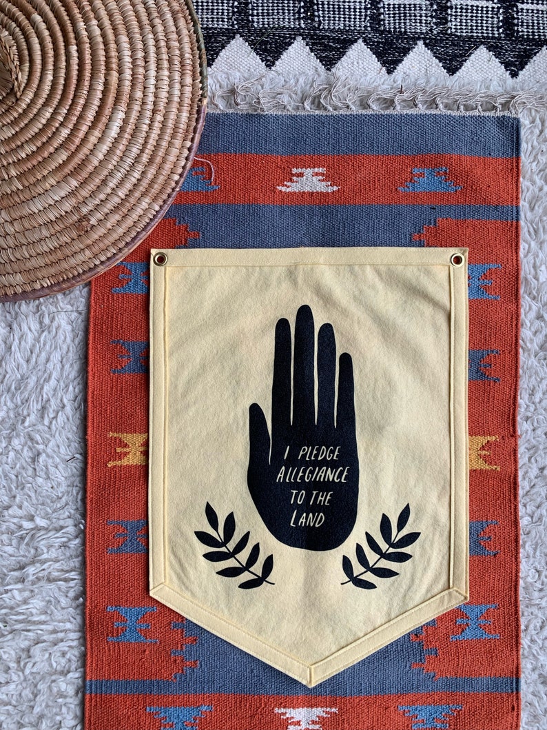 Pledge Camp Flag - Woolen Felt Pennant Banner, Wall Flag, Fabric Banner ...