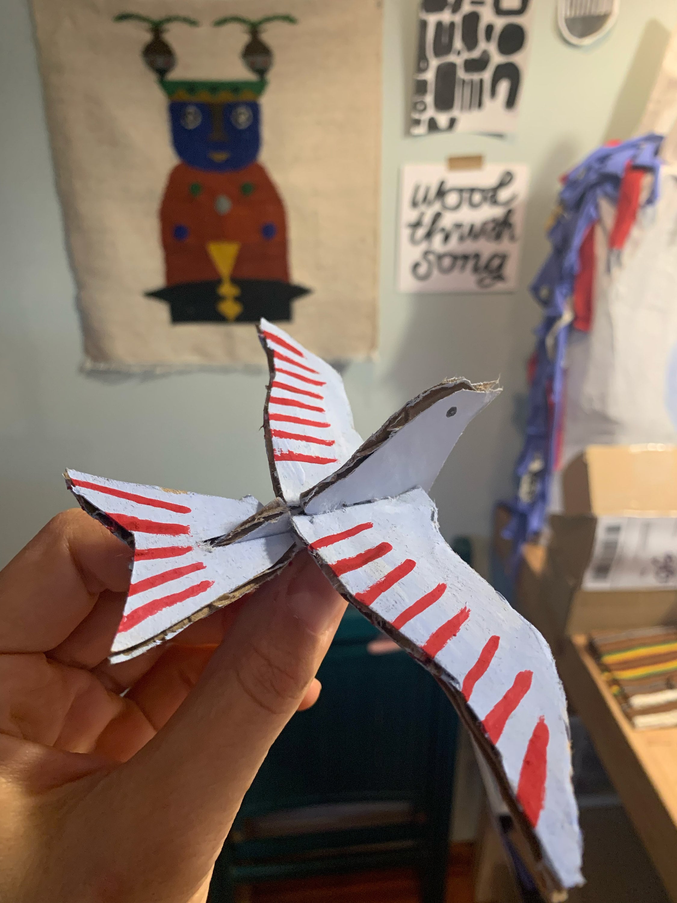 DIY Bird Mobile PDF: Cardboard Craft Project, Kids Room Decor ...