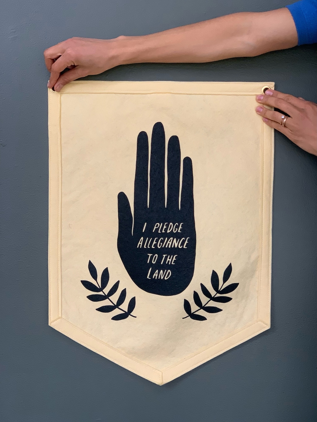 Pledge Camp Flag - Woolen Felt Pennant Banner, Wall Flag, Fabric Banner ...