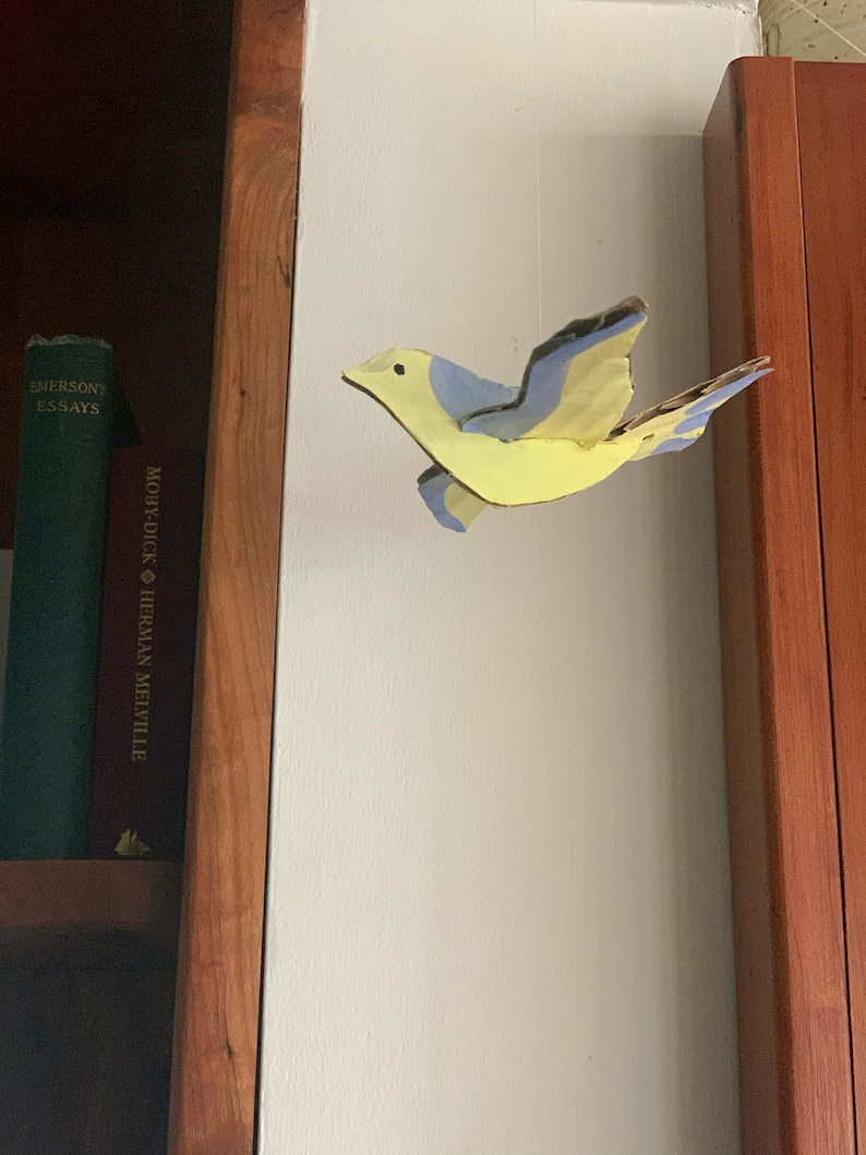 DIY Bird Mobile PDF: Cardboard Craft Project, Kids Room Decor ...