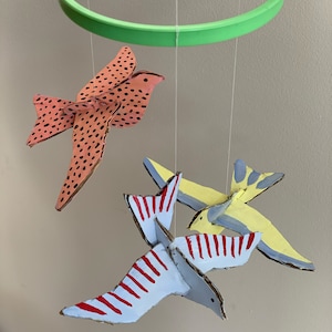How to Make a Bird Mobile: Downloadable PDF Craft Projects DIY Decor ...