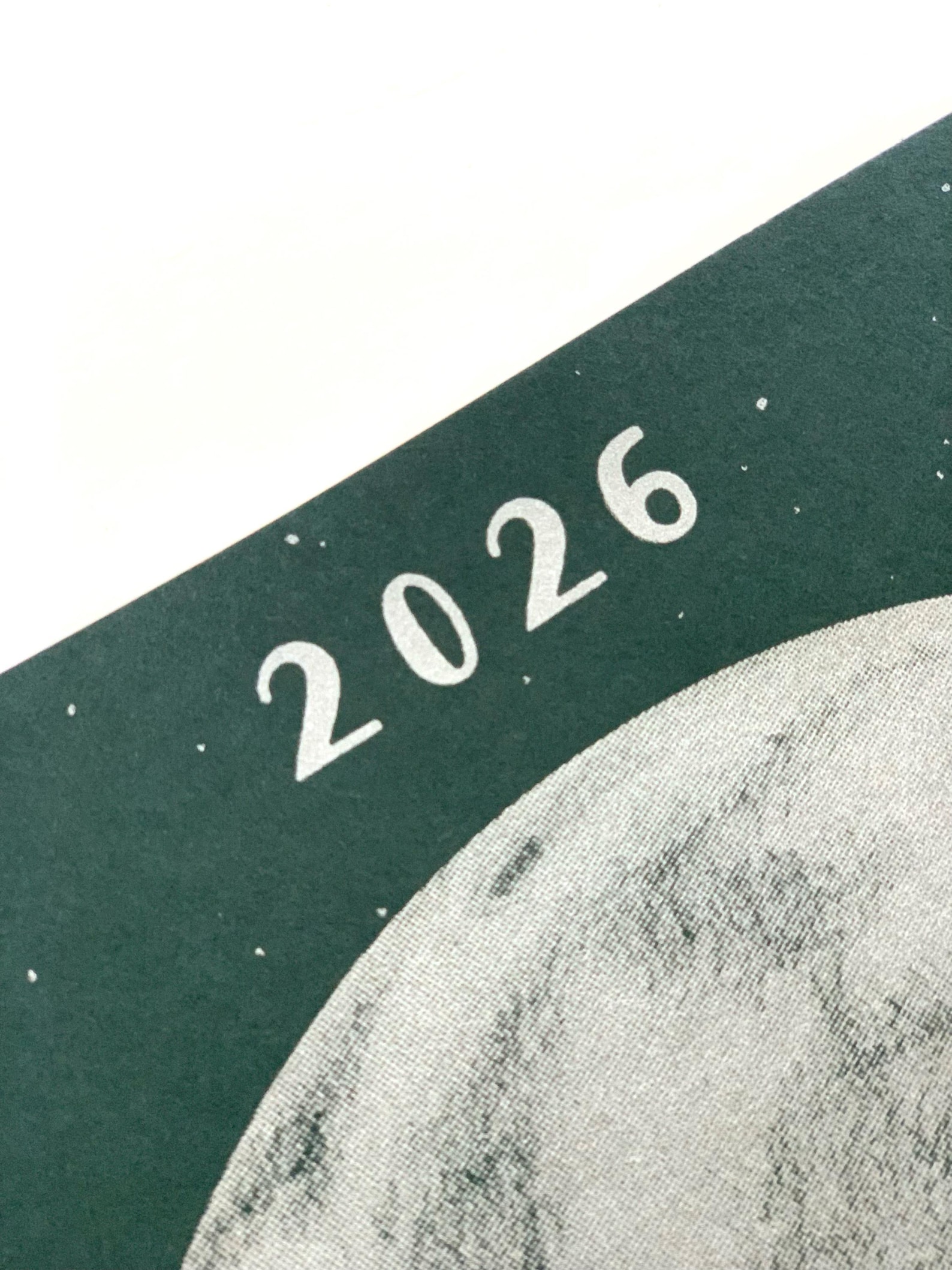 2026 Lunar Calendar Poster, Silver Moon Art Screenprint, Northern ...