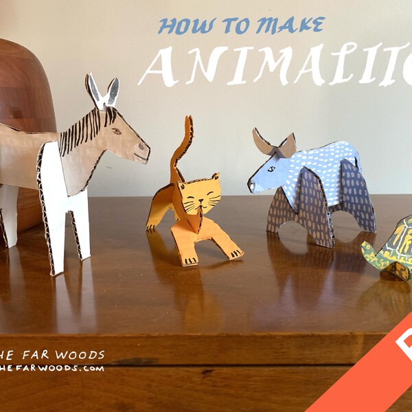 Cardboard Animals - Etsy
