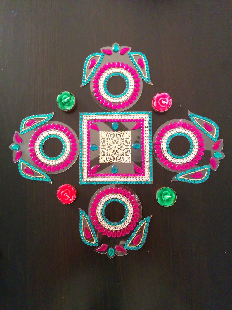 5 Piece Rangoli - Etsy